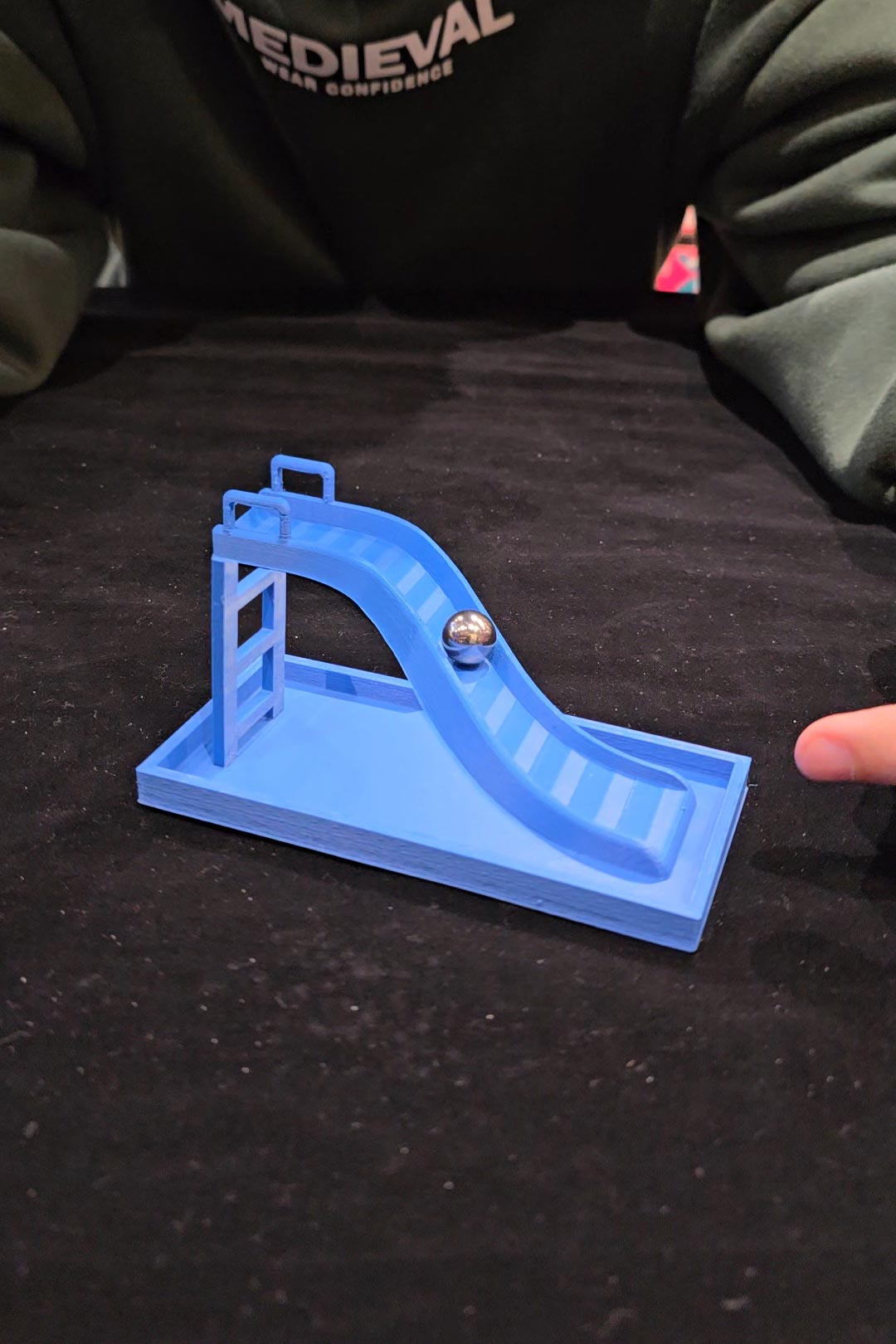 The ball rolls up! This is called the slide illusion – RunIt Decks