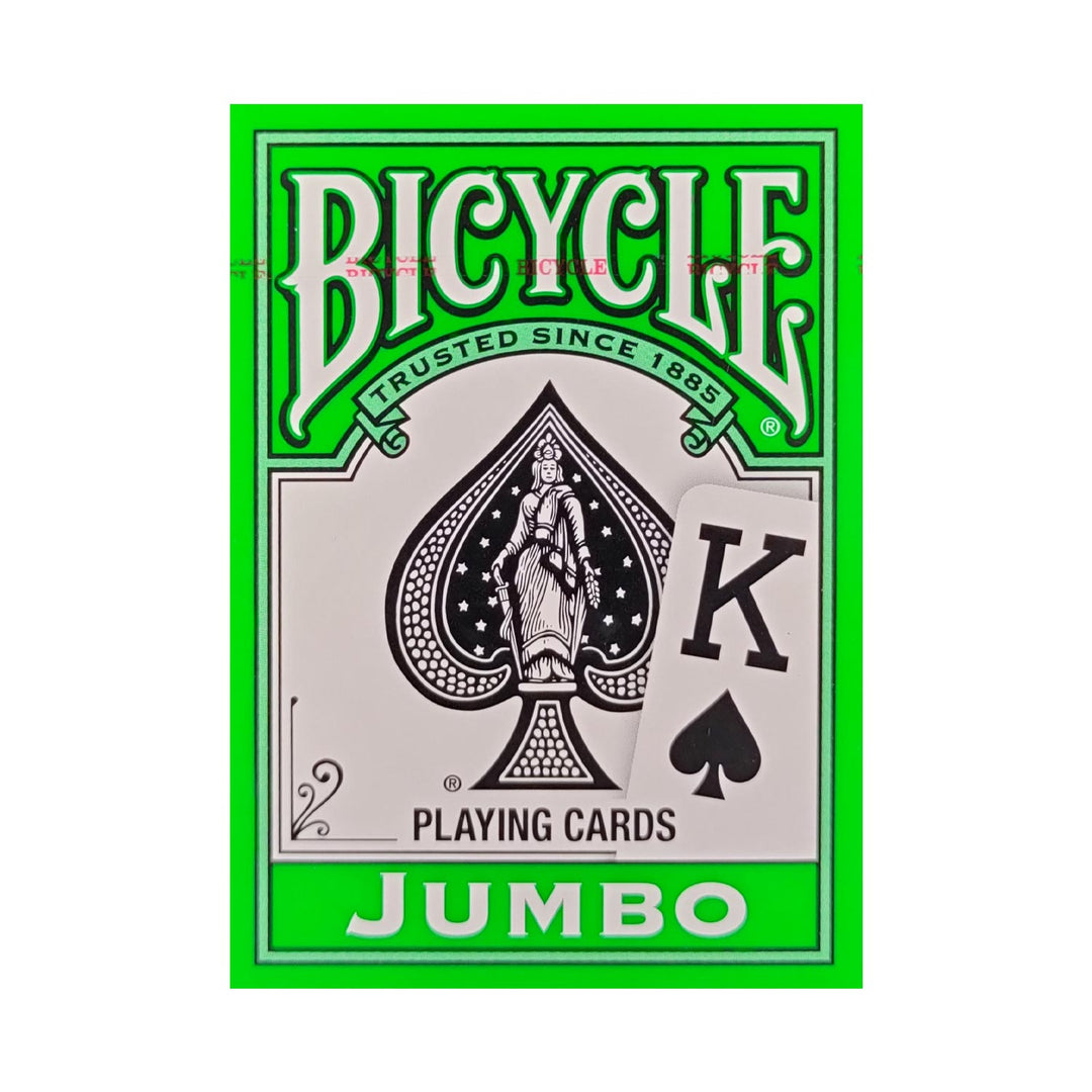 Bicycle Colored Rider Back Jumbo Index Green Playing Cards – RunIt Decks