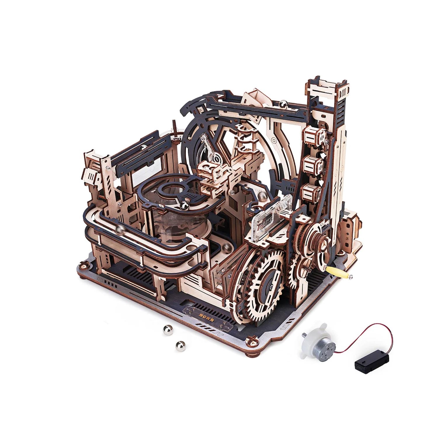 Here is the assembled Marble Space Run DIY Kit – RunIt Decks