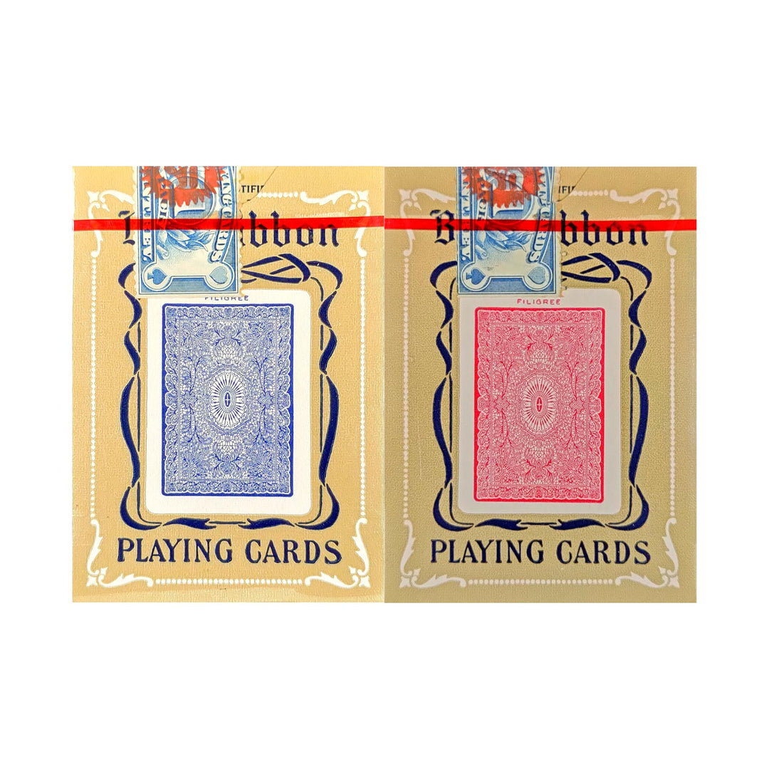 Vintage Blue Ribbon 323 Filigree Back Playing Cards Set – RunIt Decks